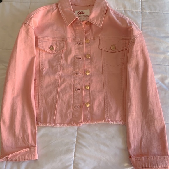 Justice | Jackets & Coats | Justice Pink Jean Jacket With Gold Buttons ...